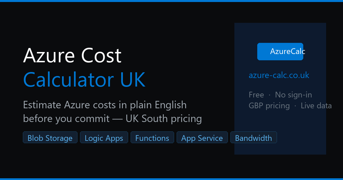 Azure Blob Storage Pricing UK 2026 | AzureCalc.uk